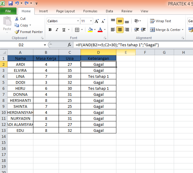 Fungsi Fungsi Logika Pada Microsoft Excel