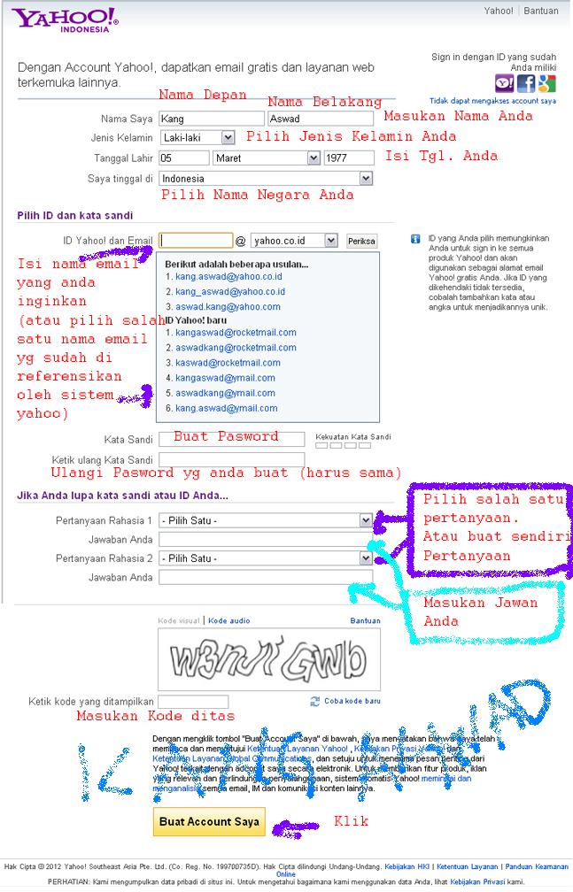 Cara membuat email di yahoo | Kang Aswad Dari Pemula untuk Pemula