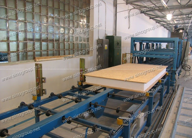 structural insulated panels production line: SIP panels pressing machine