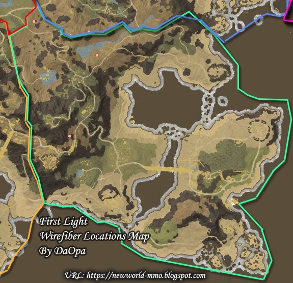 New World: First Light wirefiber map
