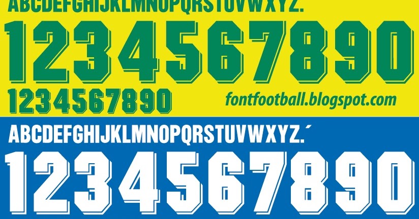 FONT FOOTBALL: Font Vector Brazil World Cup 1994 kit