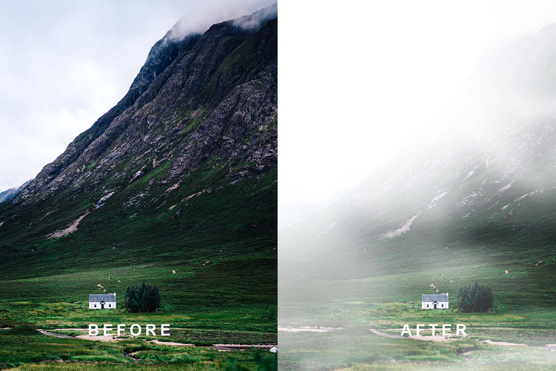Free DEMO Instant Fog Texture Overlay - Landscape Photography