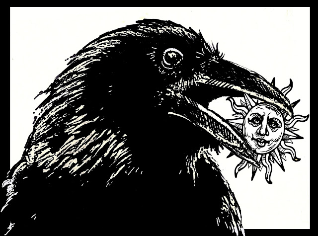 Artwork of Larry Vienneau Jr: RAVEN STEALS THE LIGHT