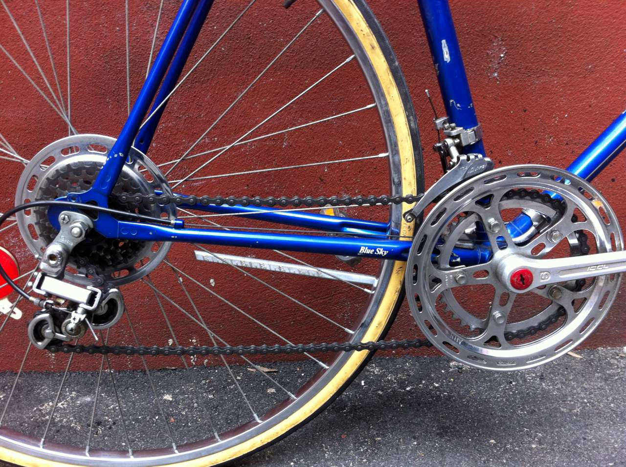 Bike Boom refurbished bikes: Late 70's or Early 80's Zebrakenko blue sky