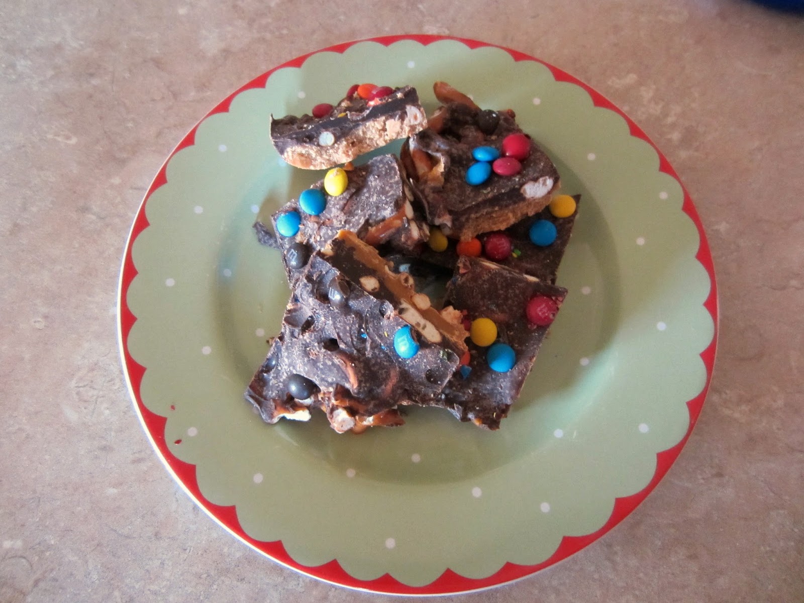 Life Is Just a Bowl of Cherrys: Foodie Friday: M & M Bark