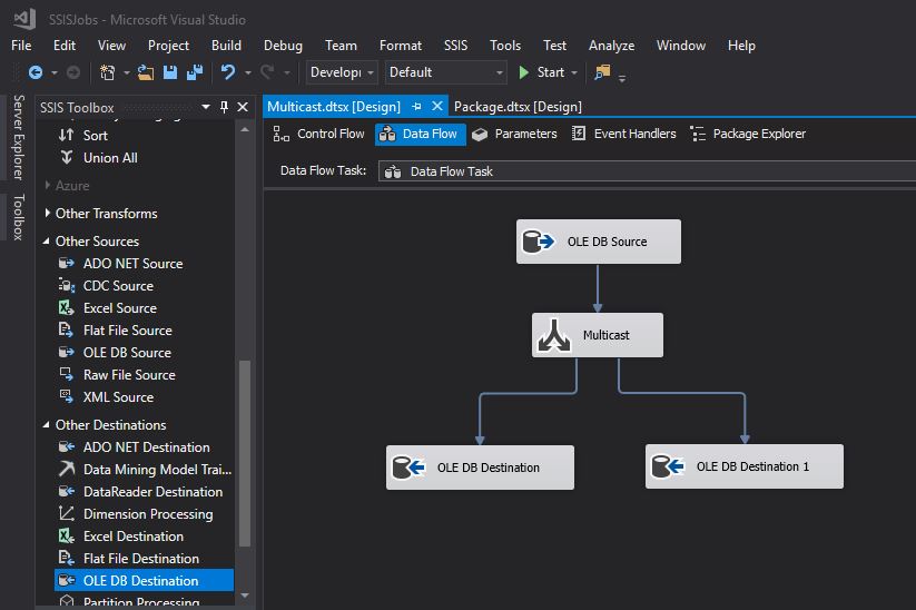 Sql Server Integration Service Ssis 2017 Multicast Transformation