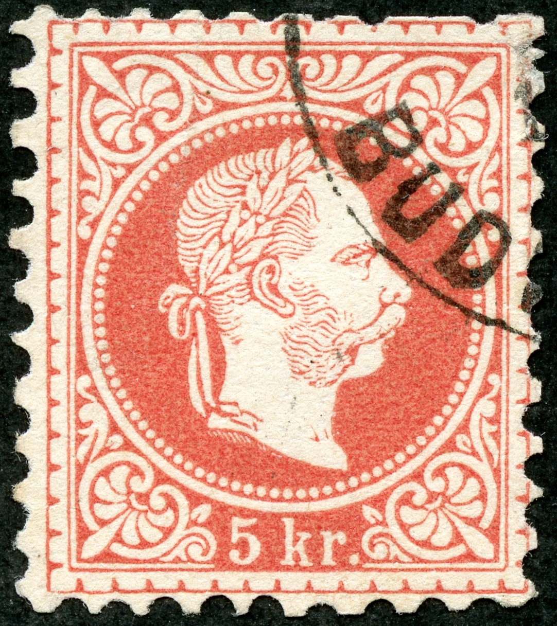 Big Blue 1840-1940: The Austrian 1867-1884 5 Kreuzer rose stamp: Coarse ...