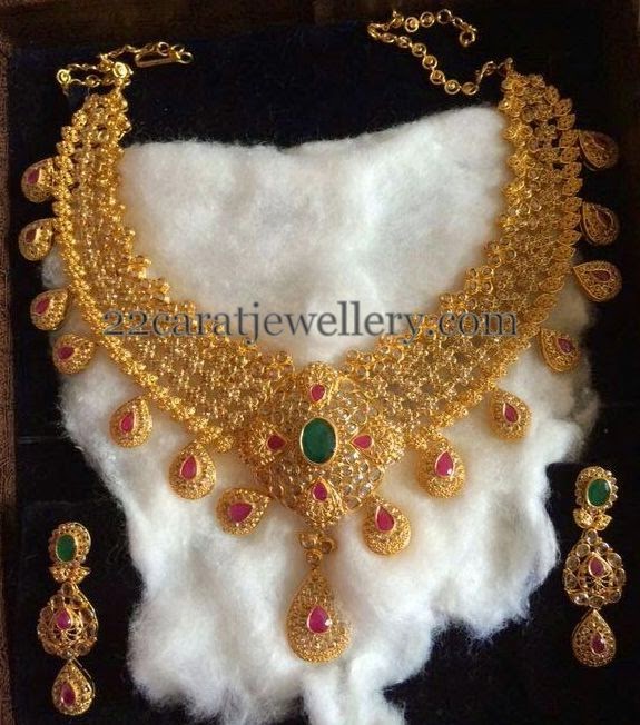 Latest Chakri Diamonds Choker - Jewellery Designs