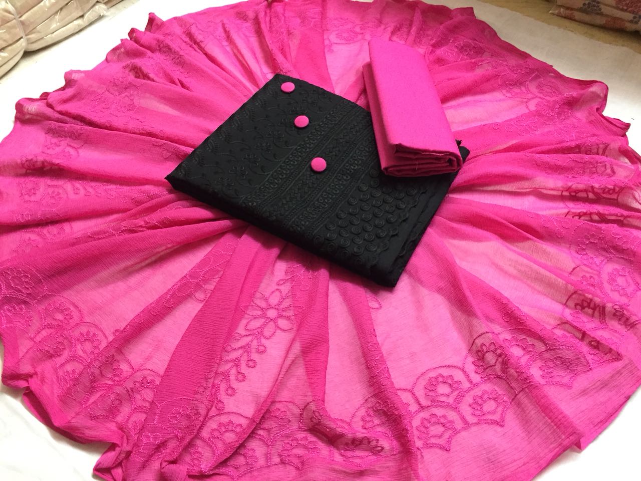 Chicken work salwars