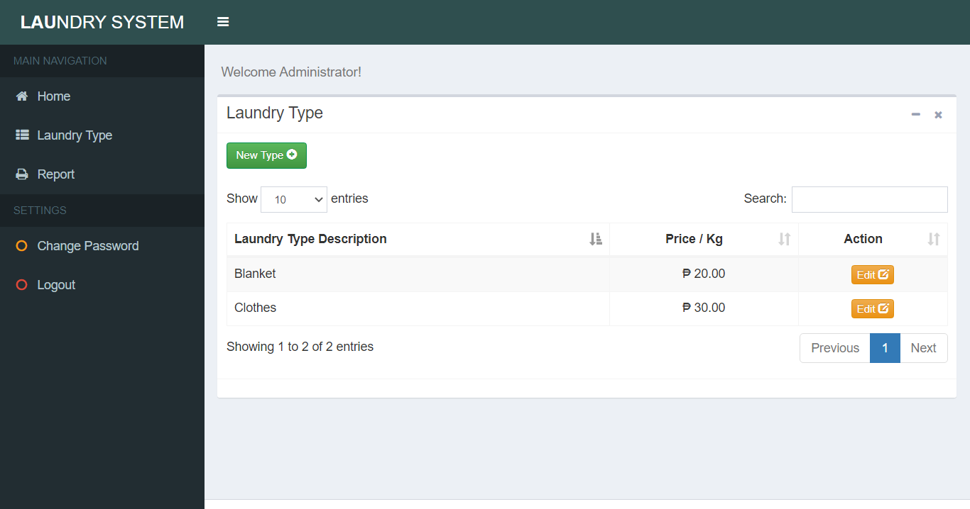 Free Source Code in php mysql Laundry Management System-PHP
