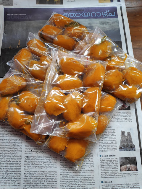 Easycooking: How to preserve Mangoes to make Pulisheri/Sweet Mango curry