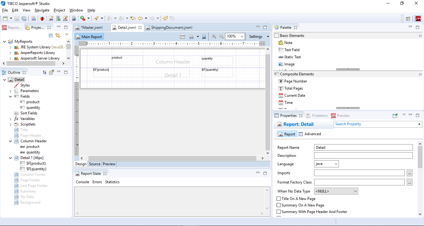 1ntr3p1d: How to create a PDF (master/detail) using Jaspersoft Studio