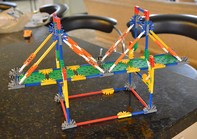 A school of fish: K'nex bridge set