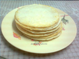 AMINA CREATIONS: CHAPATHI MADE WITH RICE (PASHTE')