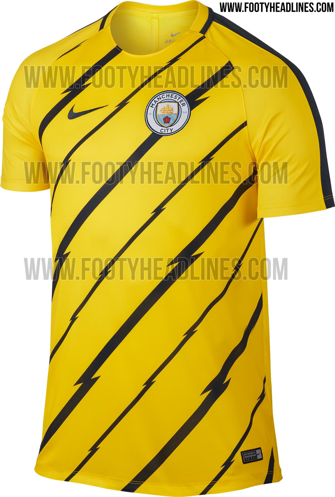 Opti Yellow Manchester City 2017 Pre-Match and Training Kits Released ...