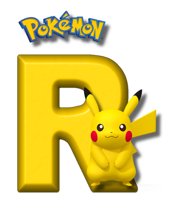 Abecedario de Pikachu de Pokémon. Pikachu Alphabet. | Pokemon, Pokemon ...