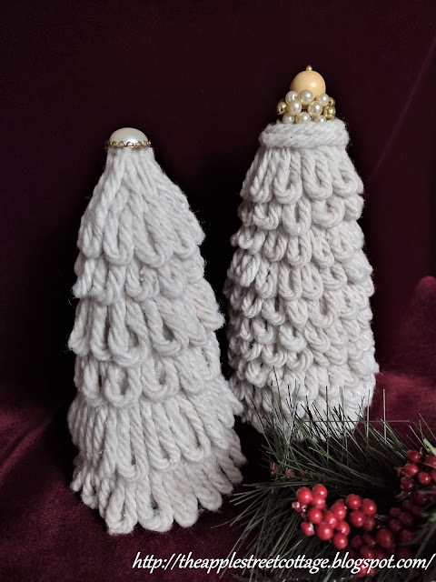'No Yarn' Loop Yarn Christmas Trees