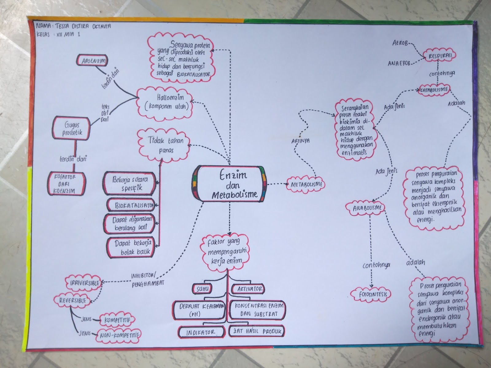 Tugas Mind Mapping Materi Enzim dan Metabolime Kelas XII MIA 1 - Kelas Biologi | Irfan Dani, S ...