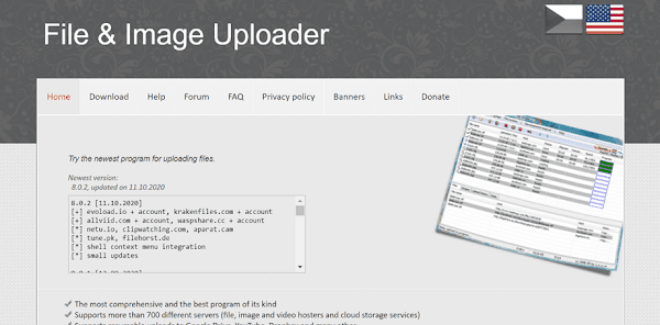 File & Image Uploader 批量上傳檔案，支援 700 多個儲存空間方便省時