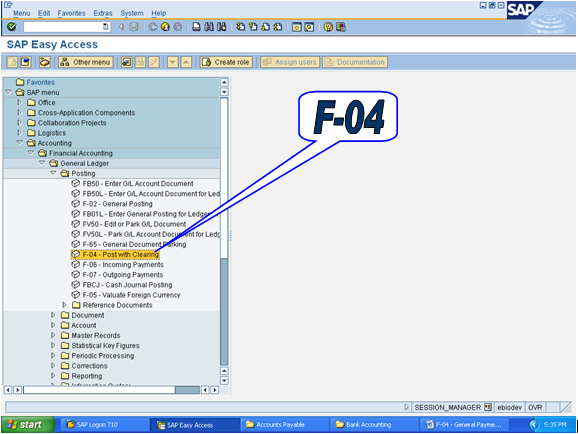 Free SAP Training Manuals: T Code- F-04 / FCH5: SAP FI USER MANUAL Bank ...