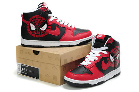 Cartoon High Tops Nike: The Amazing Spider-Man Nikes Spiderman SB Dunks ...