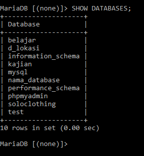 MEMBUAT DATABASE MENGGUNAKAN CMD - My.Idea25