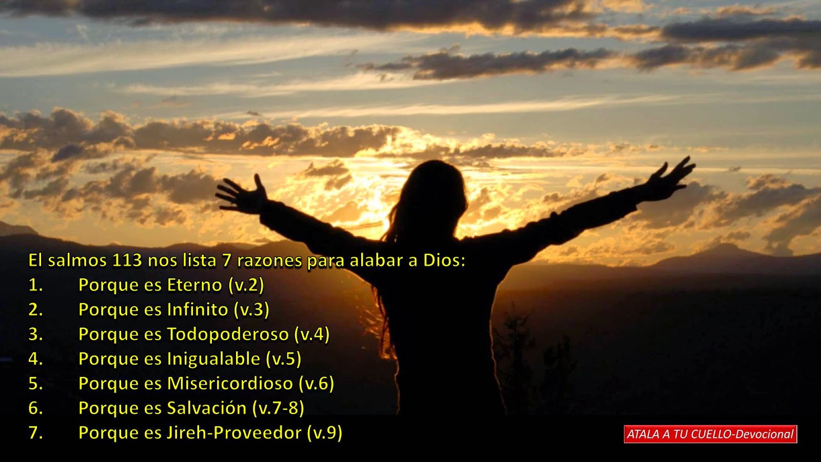ATALA A TU CUELLO Devocional: Salmos 113