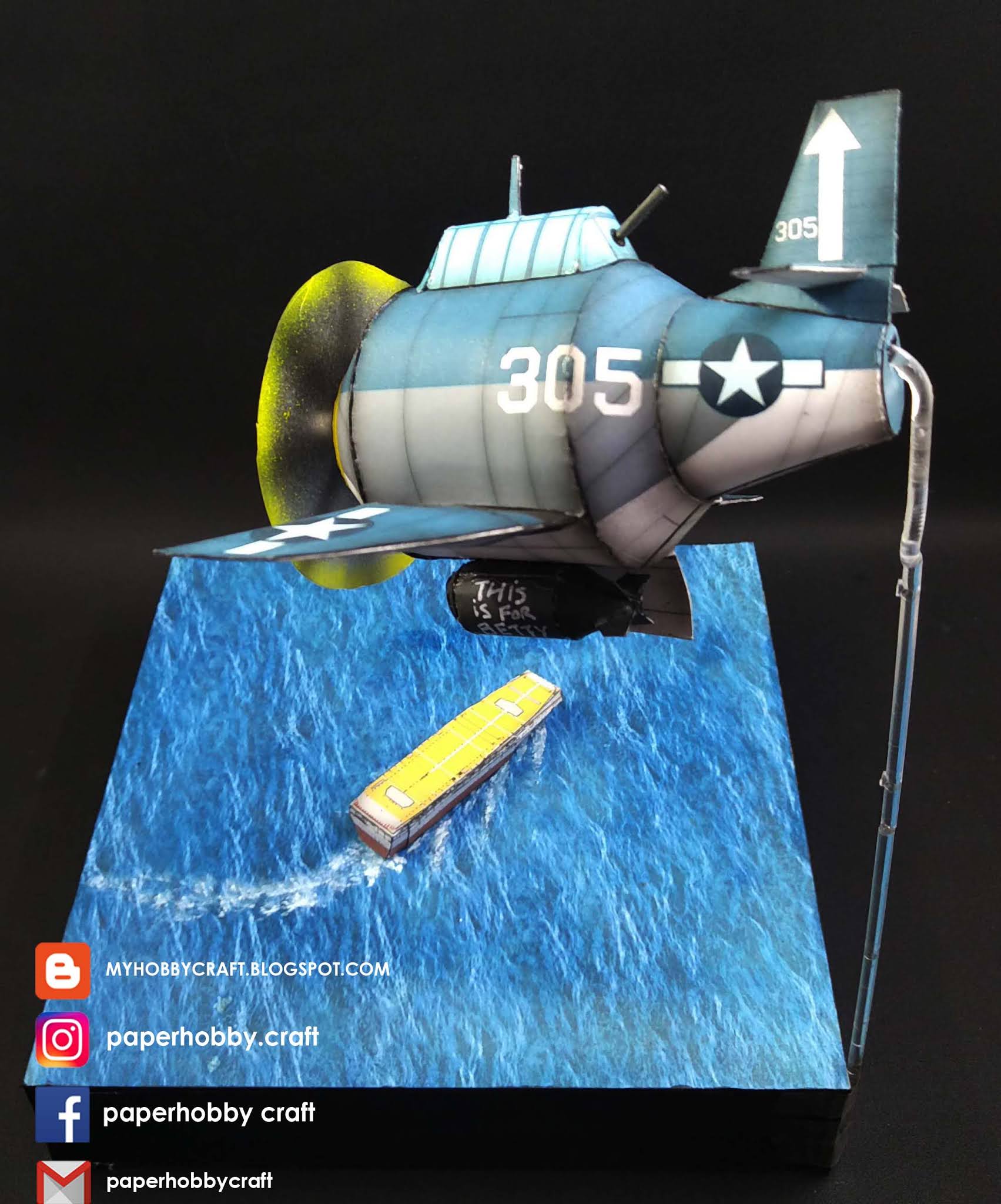 paperhobby: GRUMMAN TBF AVENGER TOON SCALE PAPERMODEL