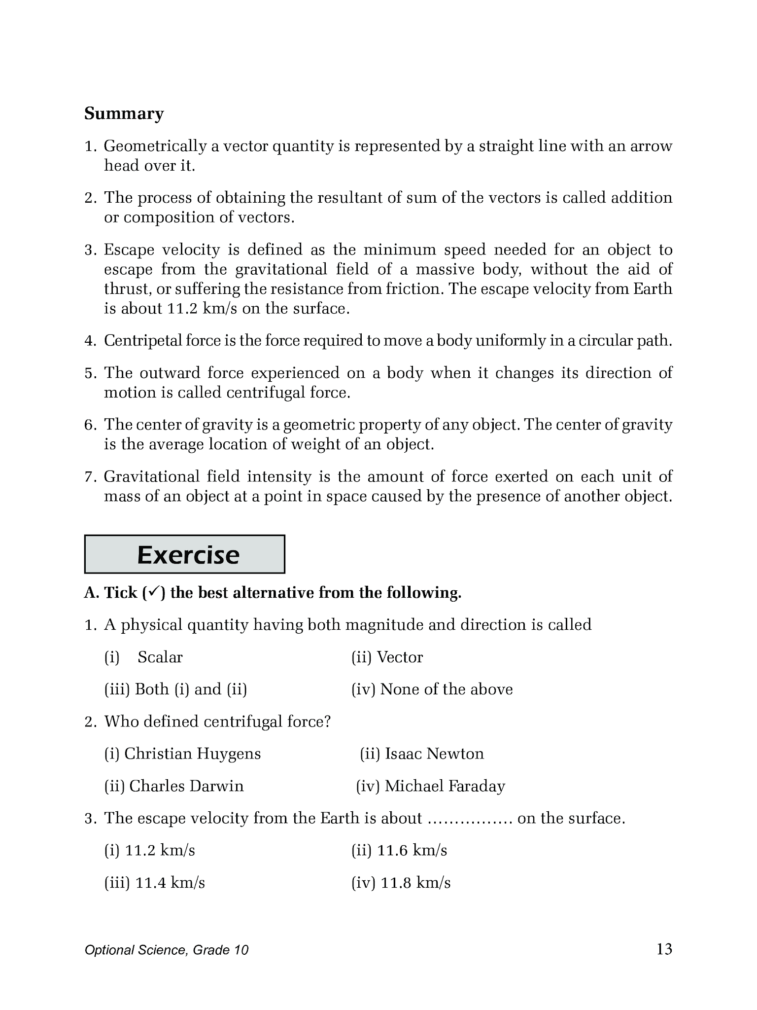 Optional-Science-Grade-10