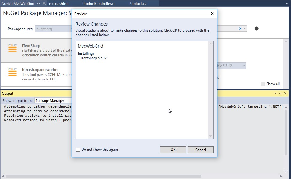 Dot Net Example Export Webgrid In Aspnet Mvc
