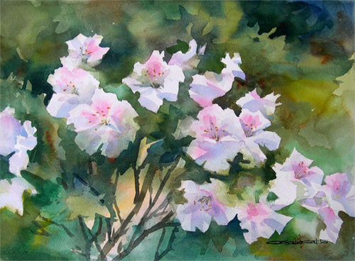 Watercolor by Osamu: Azalea