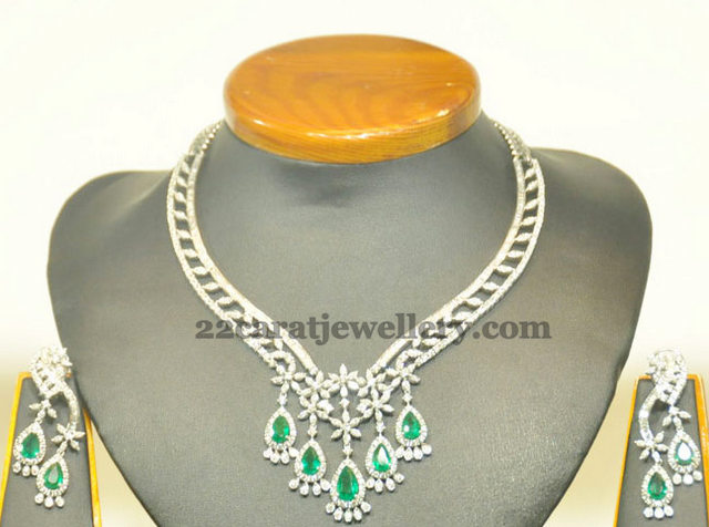 Dazzling Simple Diamond Sets - Jewellery Designs
