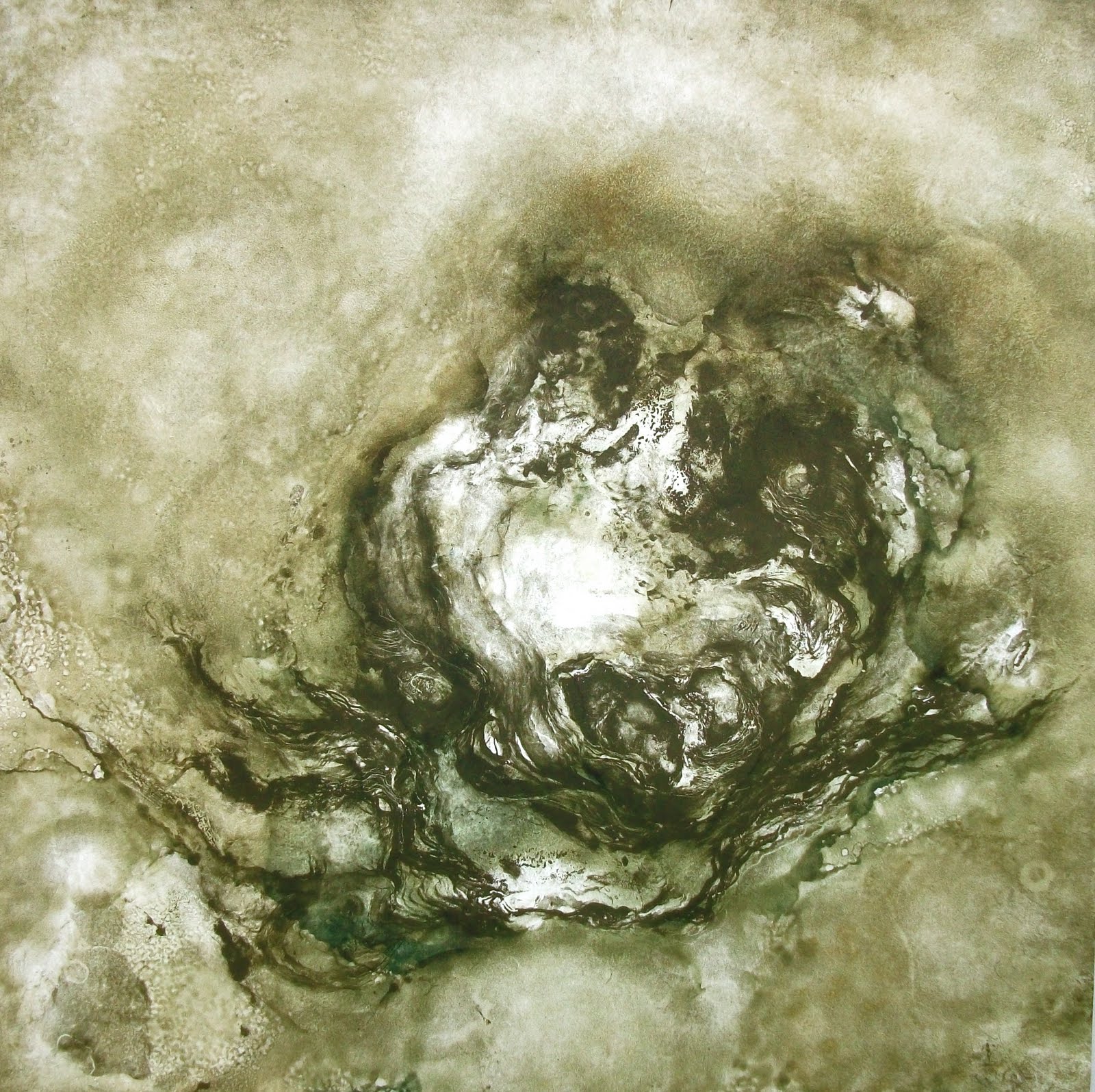 Megan Dunleavy Artist: Natural Form - Green Series (Mono & Litho Print)