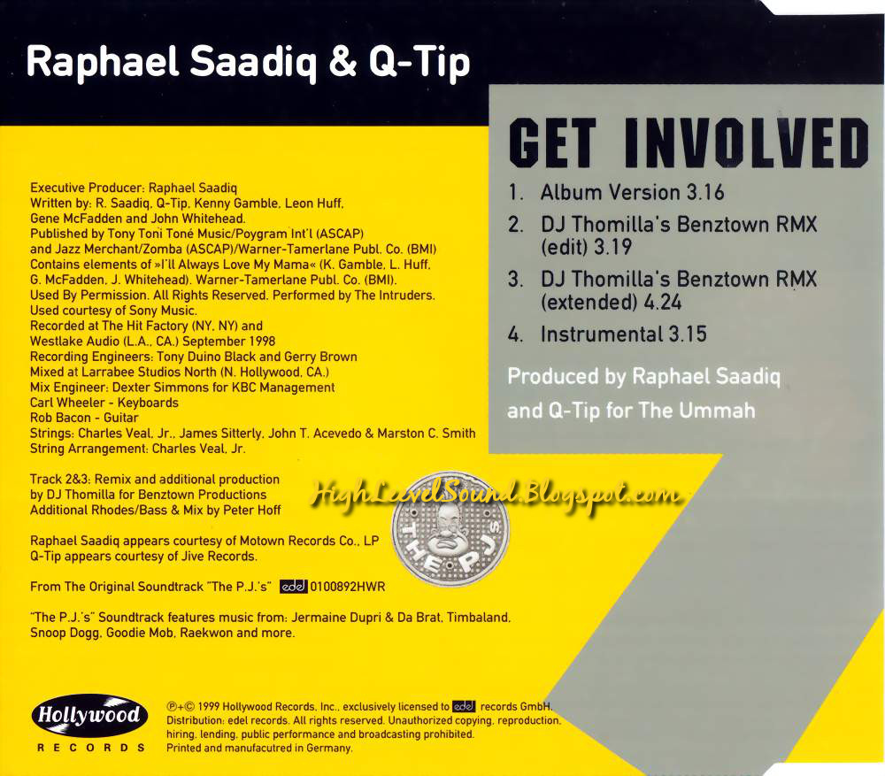 highest level of music: Raphael Saadiq & Q-Tip - Get Involved-(EU_CDM ...