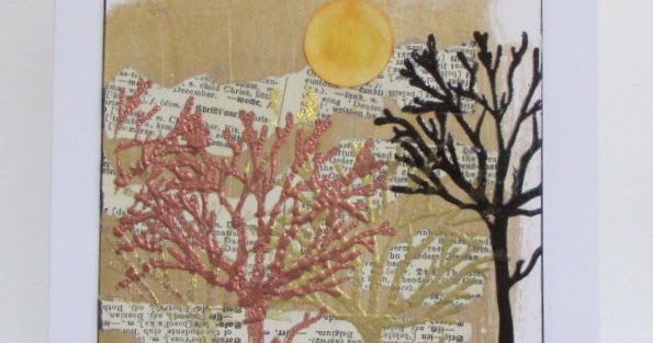 The Sparkly Fairy: Embossed Trees