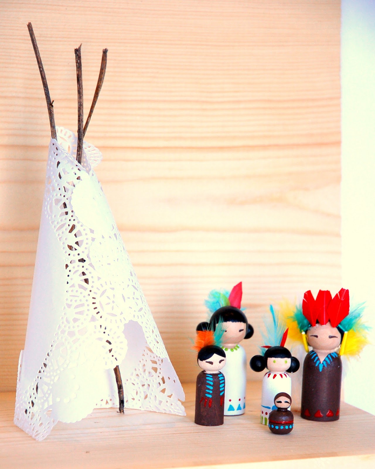 restlessrisa: Doily Teepee & American Indian Family