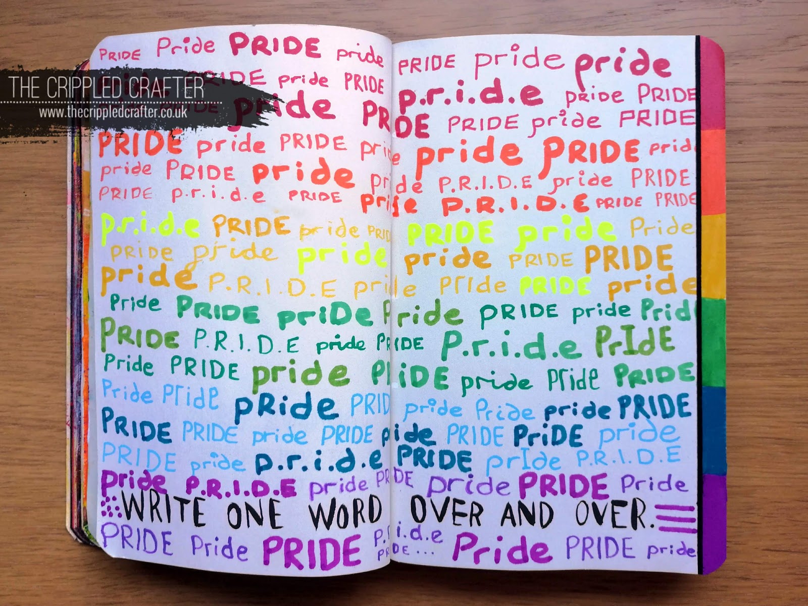 The Crippled Crafter: Pride | Wreck This Journal