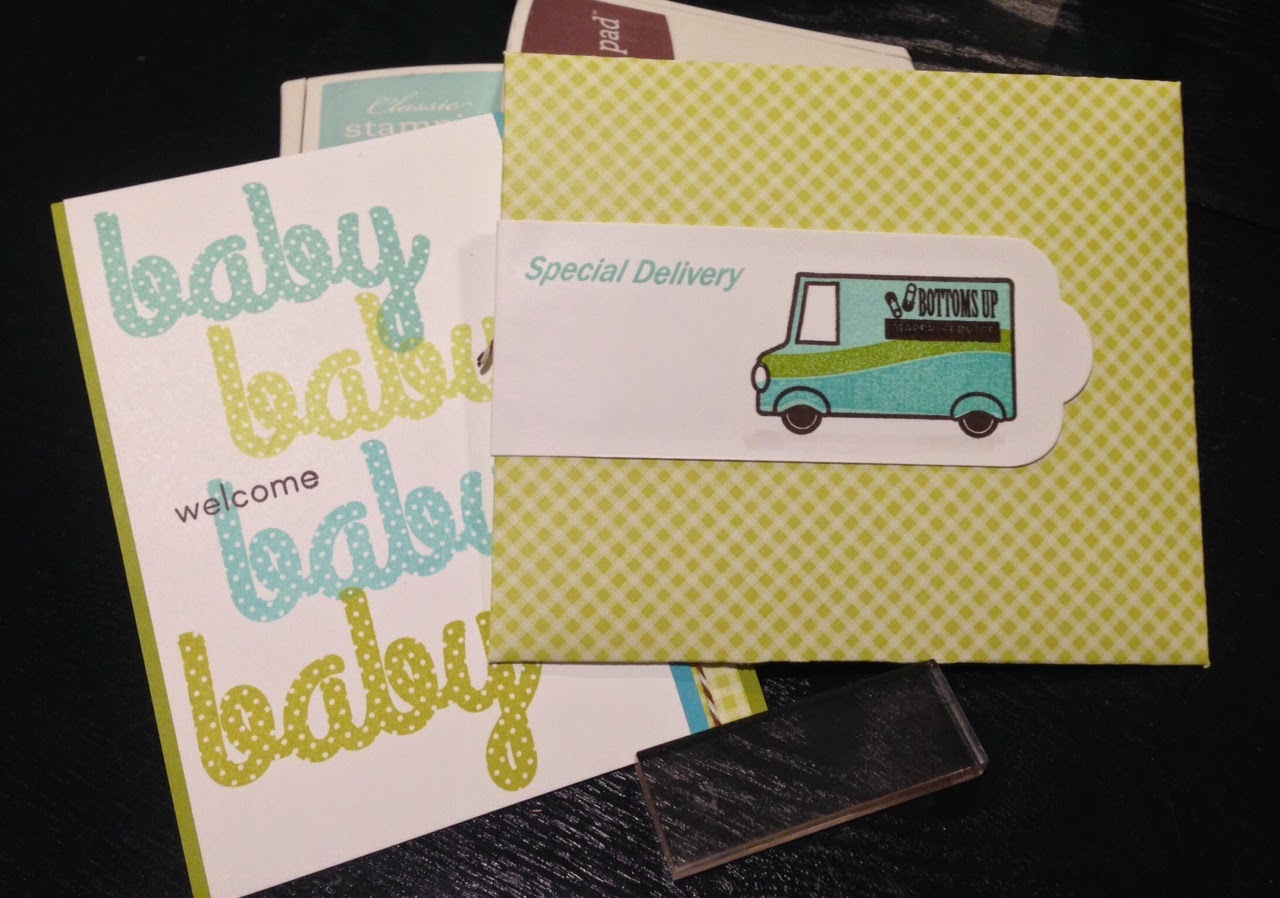 The Stamping Chick: MIM baby card envelope wrap
