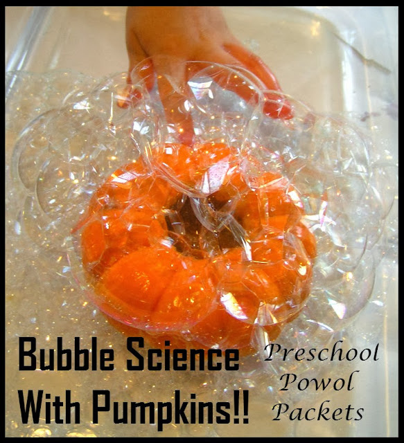 Bubble Science Experiment With Pumpkins!! | Preschool Powol Packets