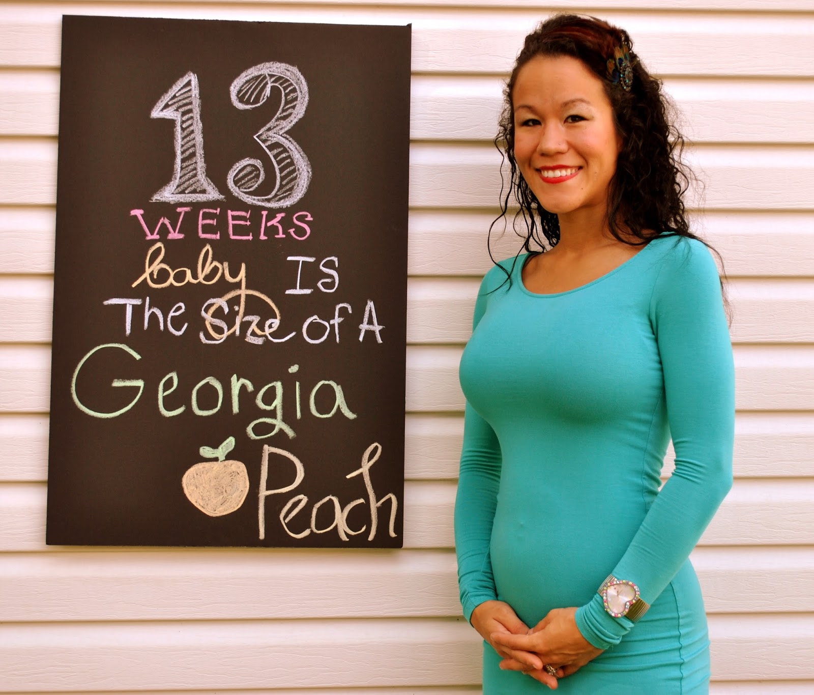 Diary of a Fit Mommy: 13 Weeks Pregnant Chalkboard Update
