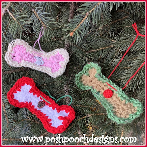 Posh Pooch Designs : Dog Bone Christmas Ornament Crochet Pattern | Posh ...