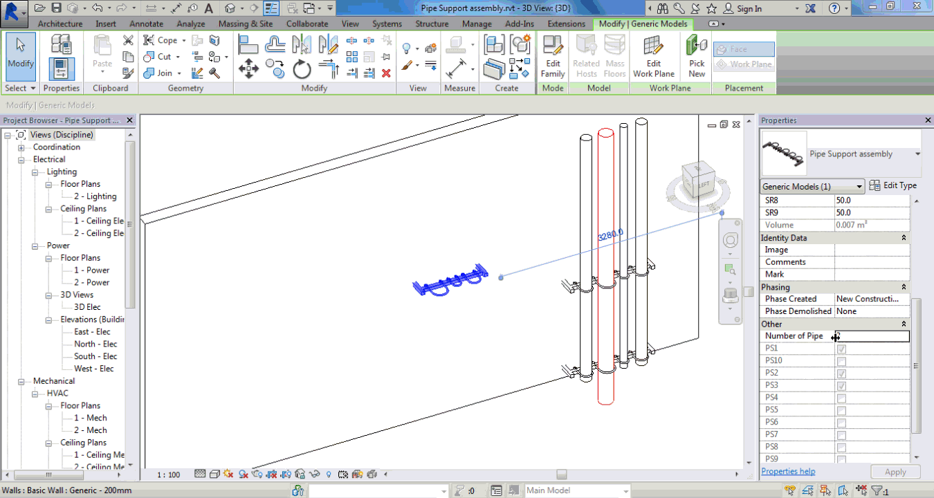 Multiple Pipe Support