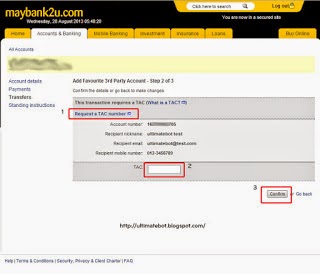 Cara tambah nombor akaun ke dalam favourite maybank2u