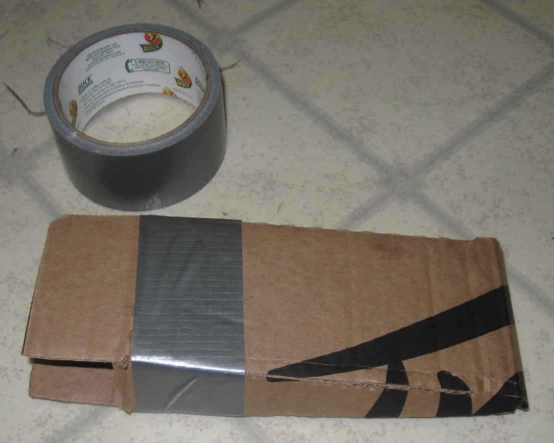 wouldn't you like to know?: duct tape and a pizza box