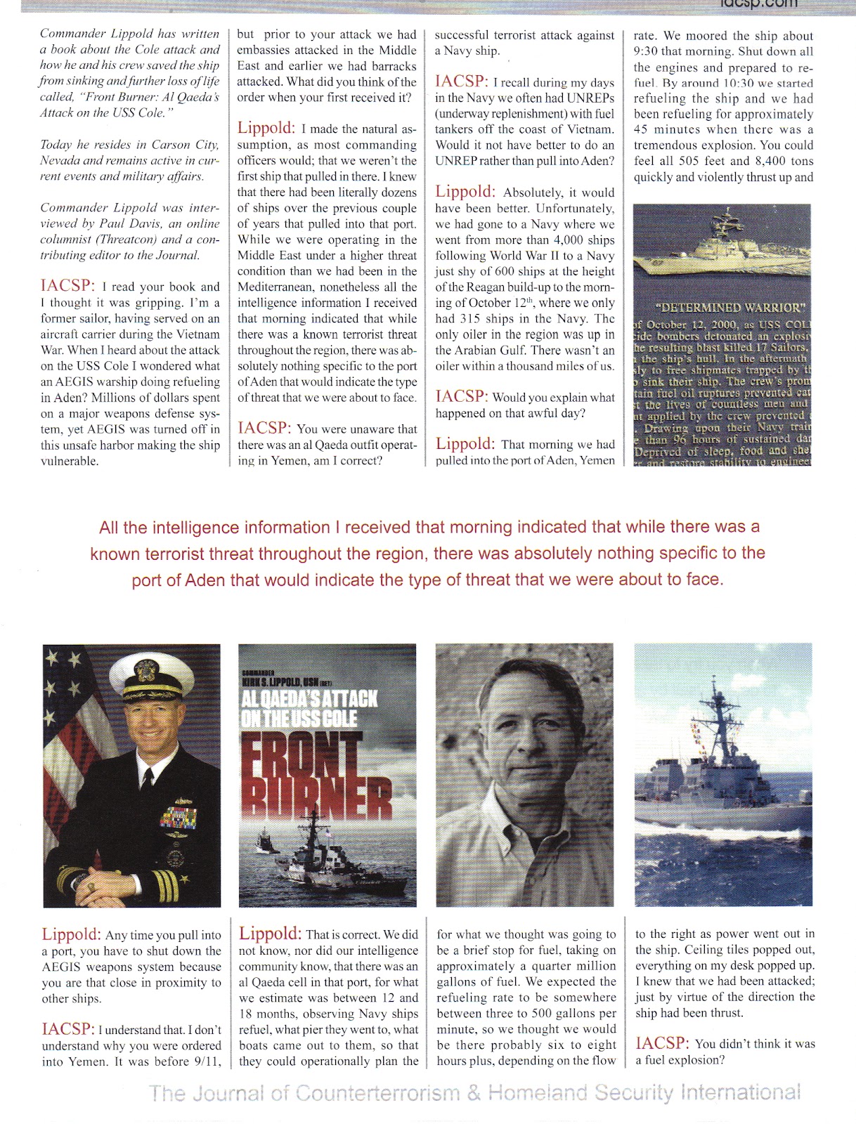 Paul Davis On Crime: My Q & A With Commander Kirk S. Lippold, The ...