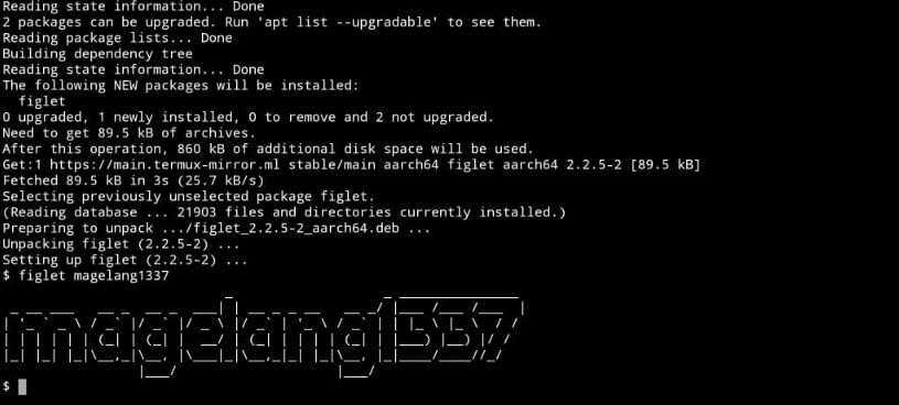 Panduan Membuat Text ASCII di Terminal Termux