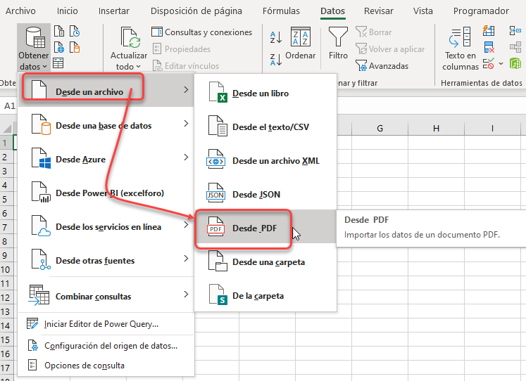 Power Query: Importar datos desde un pdf | EXCEL FORO: Un blog de Excel
