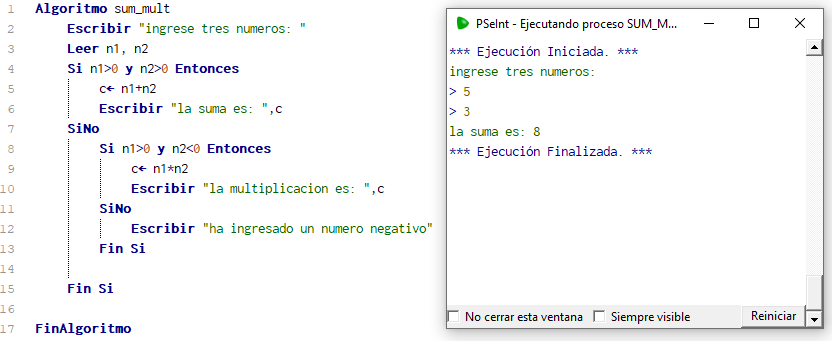 PROGRAMAS EN PSEUDOCÓDIGO EN PSEINT