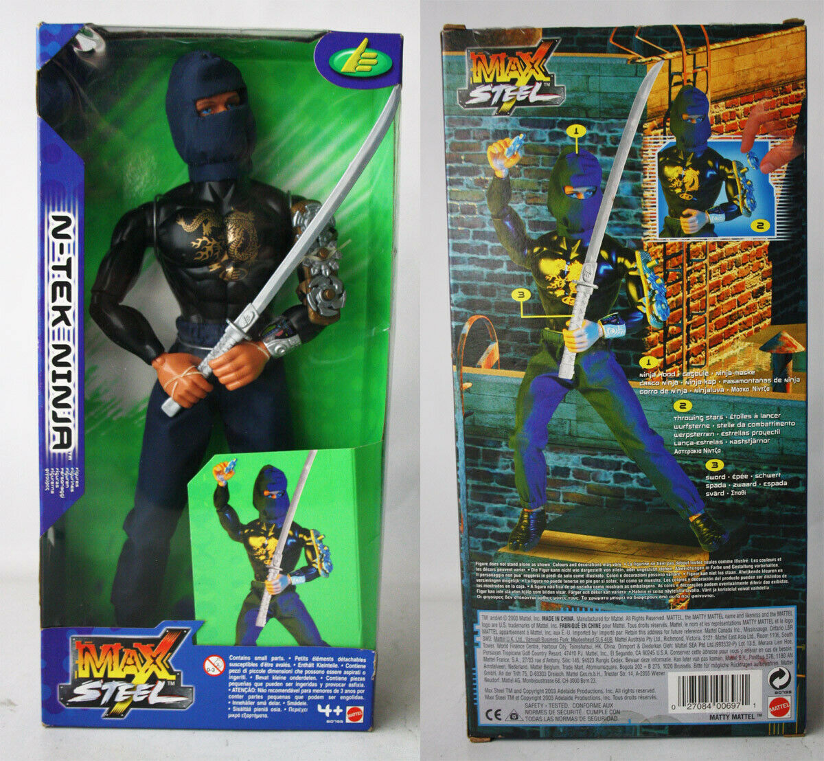 Max Steel Fanáticos: Línea Max Steel N-Tek 2003 Completa