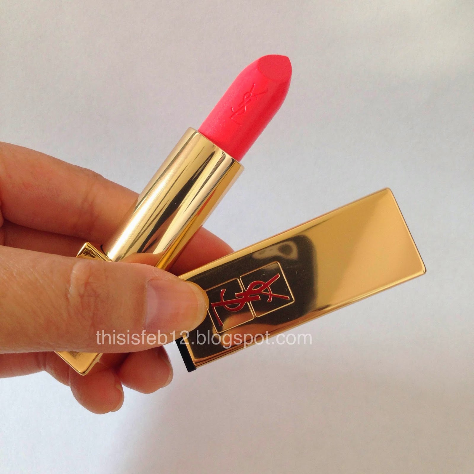 THISISFEB12: Review: YSL's Rouge Pur Couture in 52 Rosy Coral